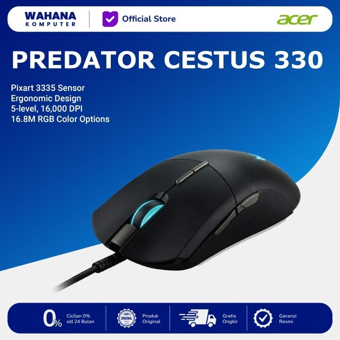 Jual Acer Predator Cestus 330 Gaming Mouse Rgb 16000Dpi 7 Button 5 Profile | Shopee Indonesia