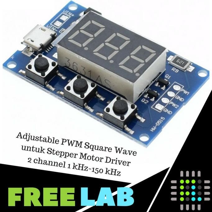 Jual Adjustable PWM Duty Cycle Pulse Frequency Generator 2 Channel ...