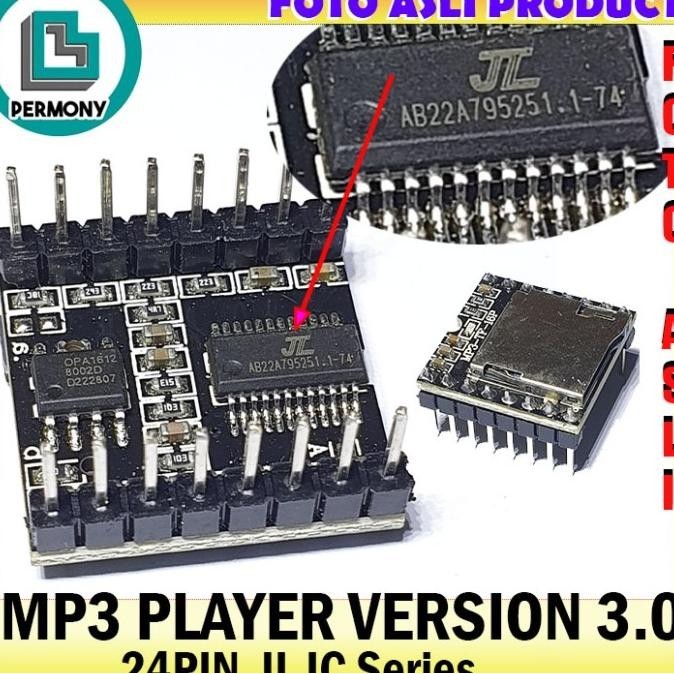 Jual TFPlayer Player DFPlayer Module Mini MP3 Modul 24pin | Shopee ...