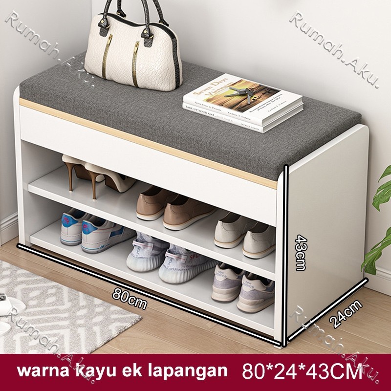 Jual RA Rak Sepatu Layer Puff Duduk Rak Sepatu Sofa Lemari Sepatu ...