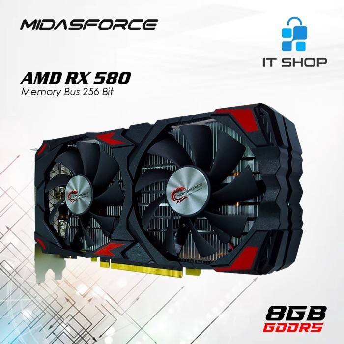 Jual Vga Midasforce Amd Rx 580 8Gb Gddr5 256Bit - Vga Midas Rx 580 ...