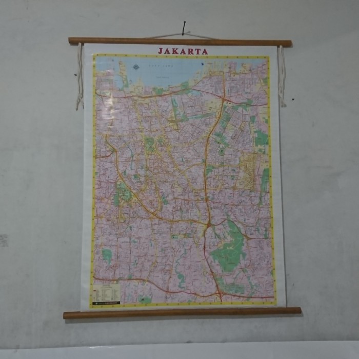 Jual Peta Jakarta Bingkai Kayu Bulat | Shopee Indonesia