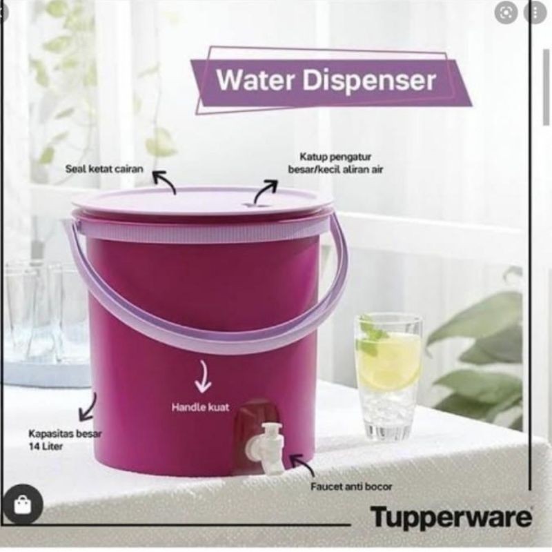 Jual Water Dispenser Tupperware 14 Liter dan 10 Liter Dispenser air ...