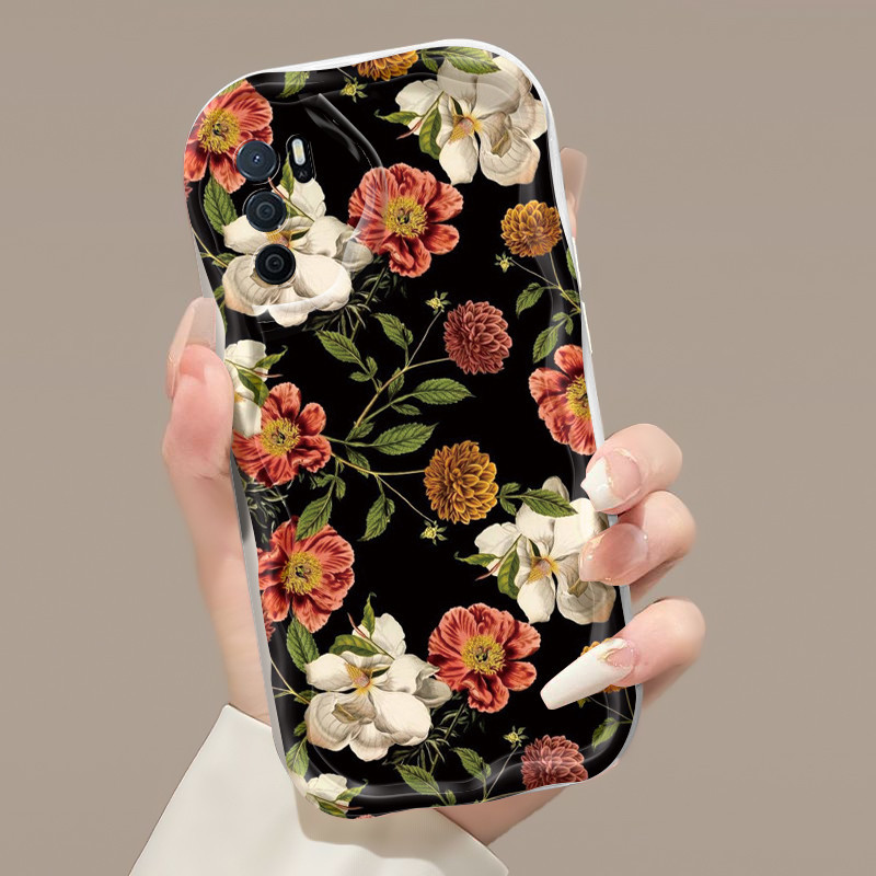 Jual Casing Hp OPPO A16 A16s A54s Case sarung HP transparan pola Bunga ...