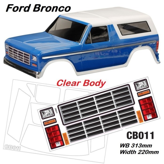 Jual Team C Ford Bronco 1/10 Clear Body Shell Rc Adventure | Shopee ...