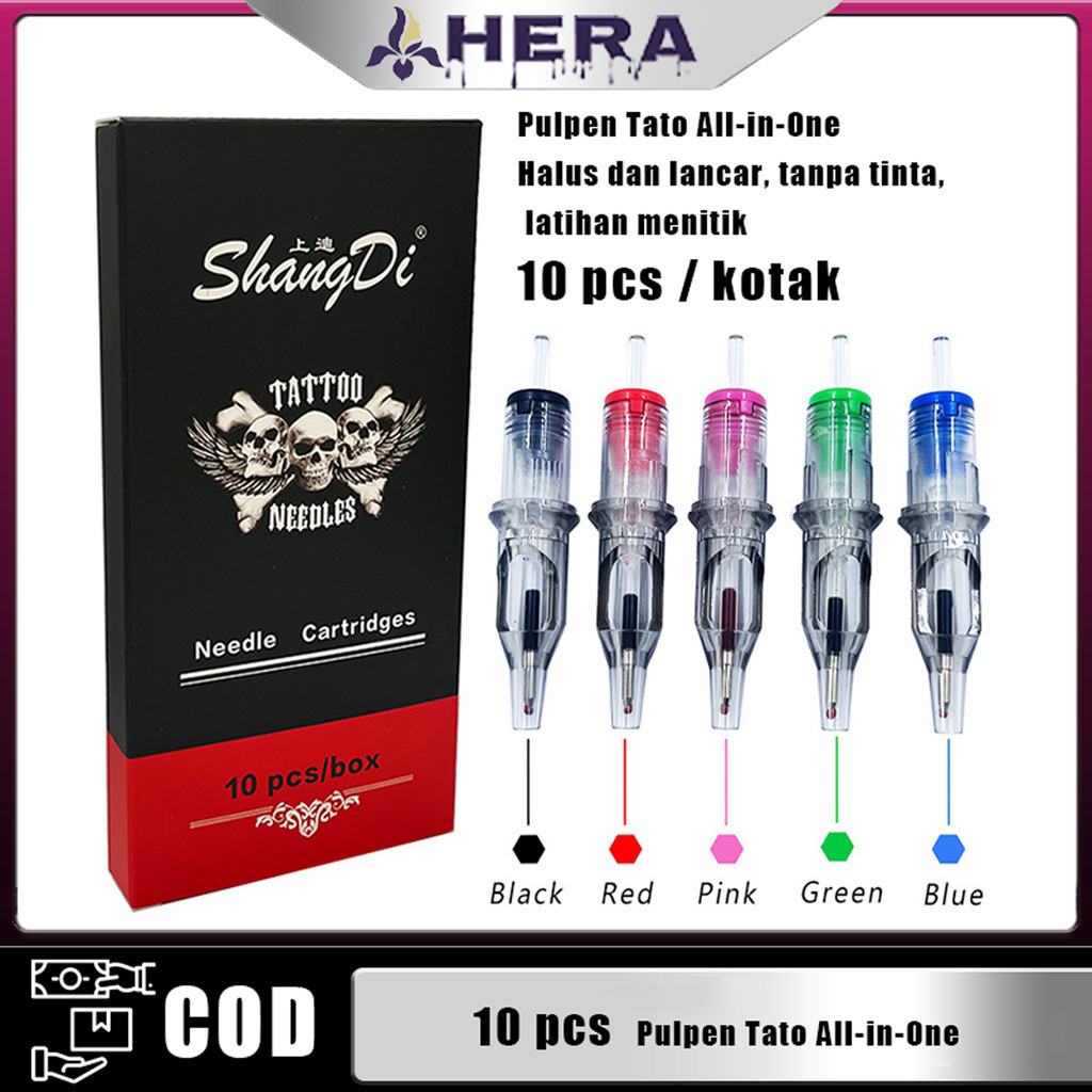 Jual Pulpen Warna Bahan Tato, Pena Lukis Pin Terintegrasi Titik Seni ...