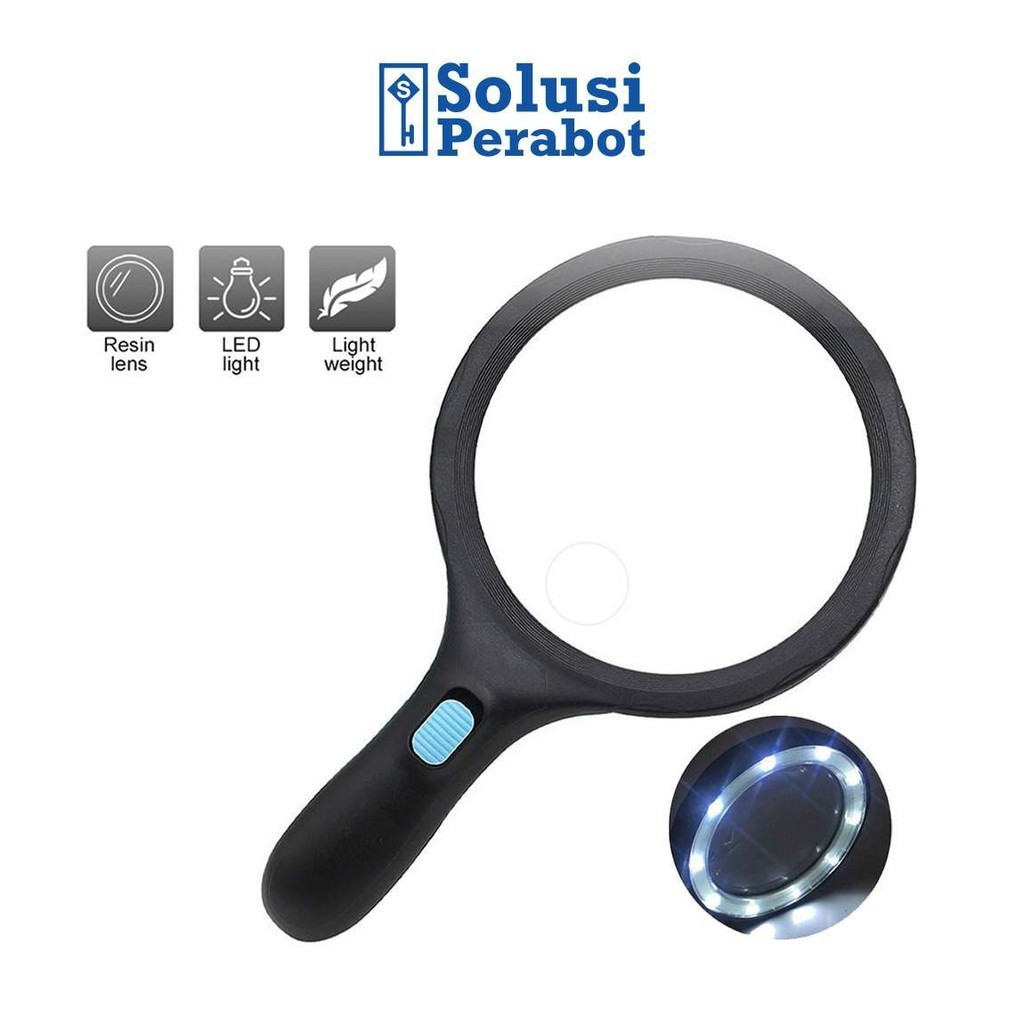 Jual Kaca Pembesar LED AB65 SP / Lampu Lup Lensa Magnifier Handheld ...