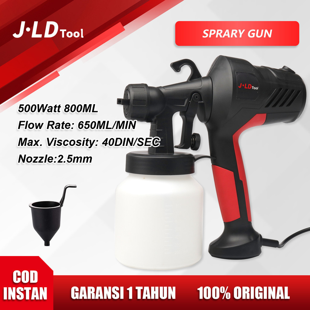 Jual JLD Spray gun cat elektrik 500W 800ML Alat cat semprot listrik ...