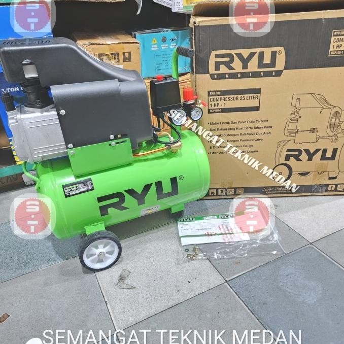 Jual COMPRESSOR KOMPRESSOR KOMPRESOR UDARA RYU 1HP 25L RCP100-1 RCP 100-1 Medan Electro | Shopee ...