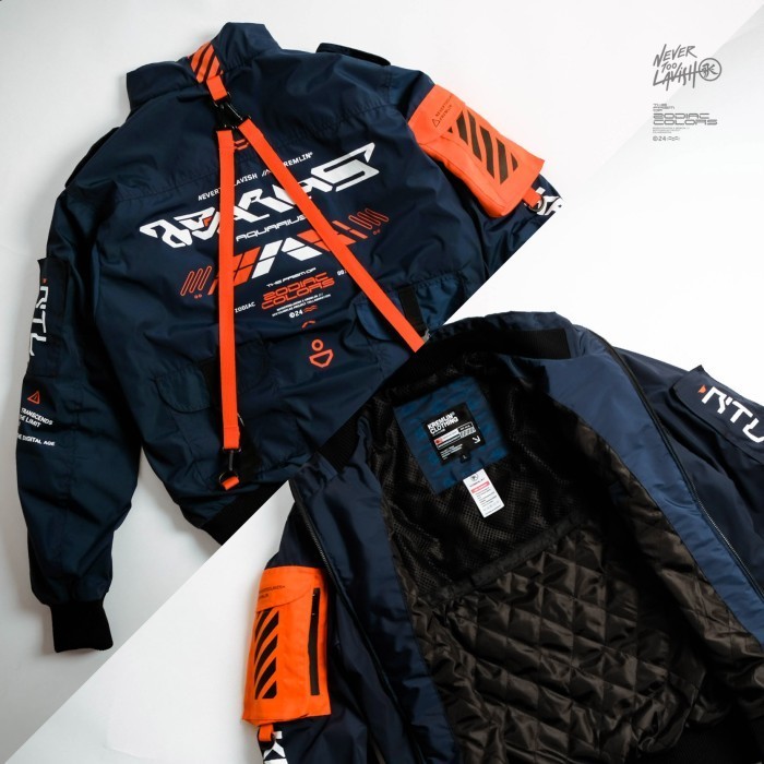 Jual Kremlin X Nevertoolavish Bomber Jacket Zodiac Colors - Aquarius ...