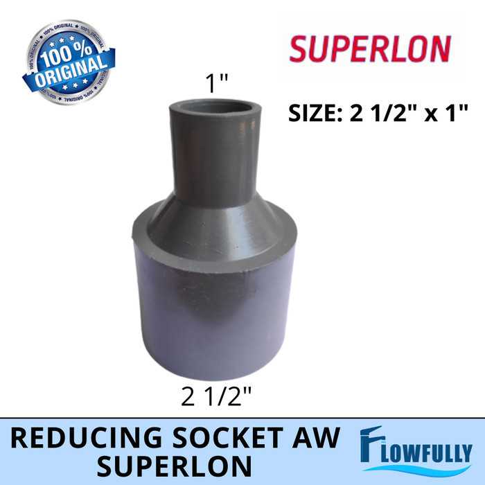 Jual REDUCING SOCKET AW 2 1/2" x 1" SUPERLON PVC TS VLOK SOK REDUCER ...