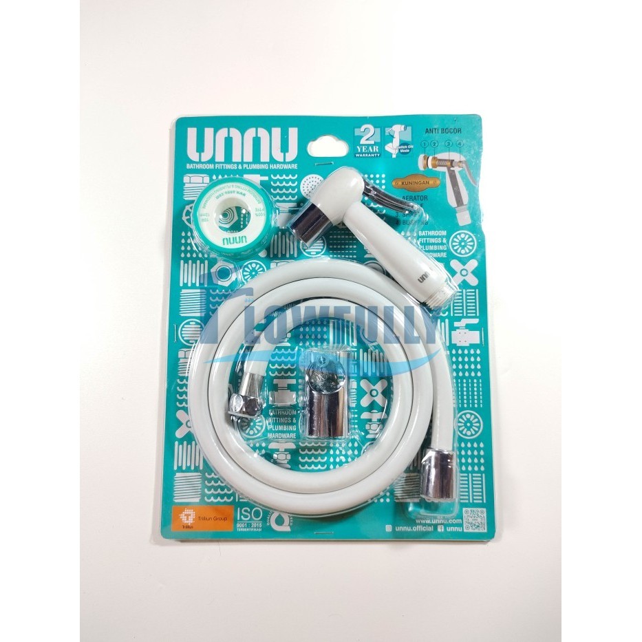 Jual JET SHOWER FLEXIBLE UNNU TS02WH CHROME CEBOK BIDET SELANG ...