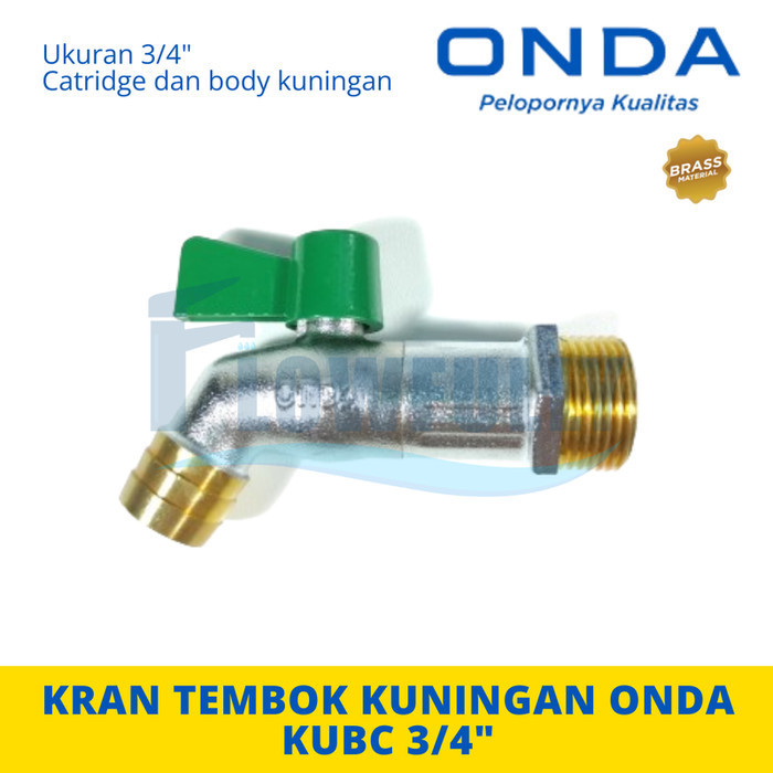Jual KUBC 3/4 inch KUNINGAN ONDA KRAN AIR TEMBOK KAMAR MANDI TAMAN ...