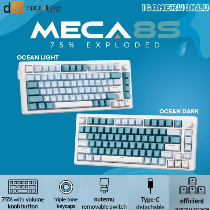 Jual New Digital Alliance Meca 8S 75% With Knob Button Gaming Keyboard ...