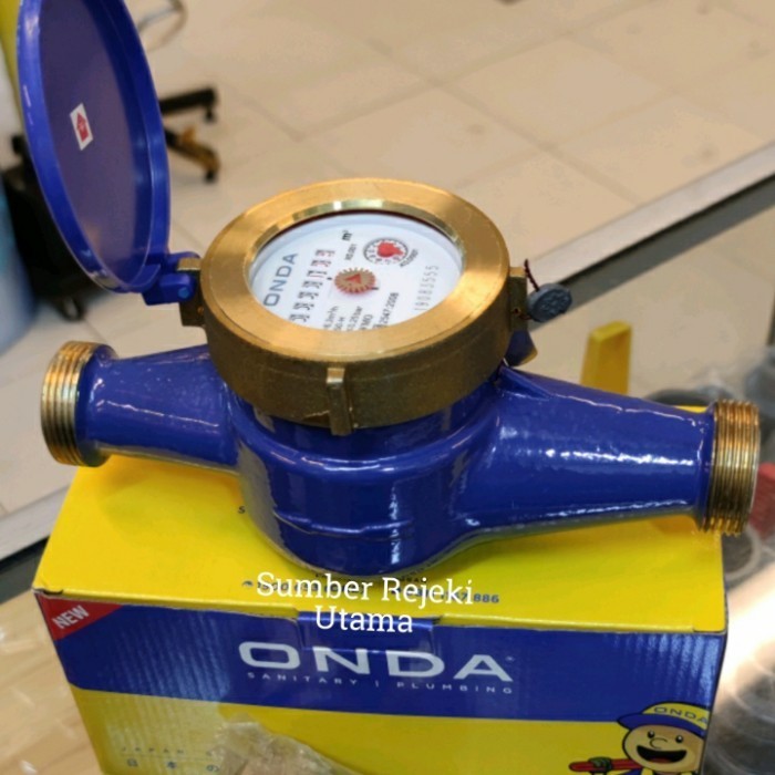 Jual Meteran Air ONDA 1" Inch Flow Meter / Water Meter Brass ONDA. | Shopee Indonesia