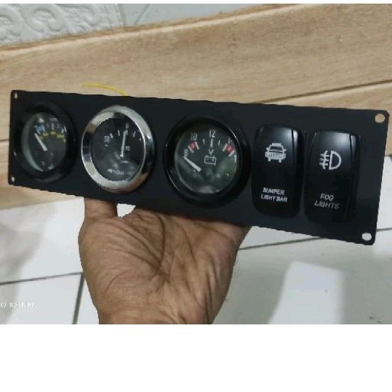 Jual Indikator mobil Temperature plus fuel meter universal ampere ...