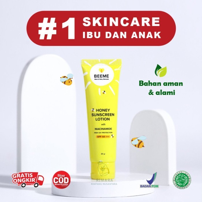 Jual Beeme Sunscreen Spf 50+++ Skincare Ibu & Anak Aman Halal Mui Bpom ...