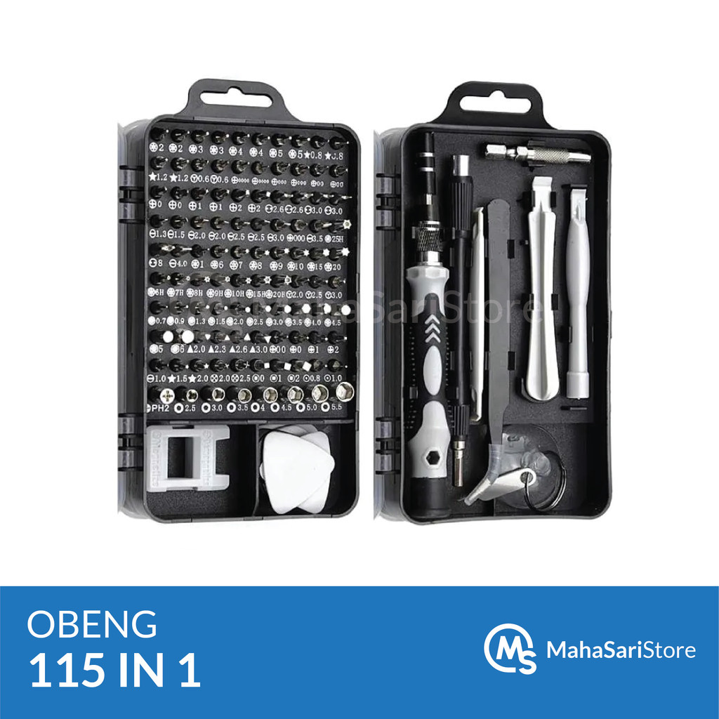 Jual Obeng Set Screwdriver 115 in 1 Fullset Service Handphone Laptop HP ...