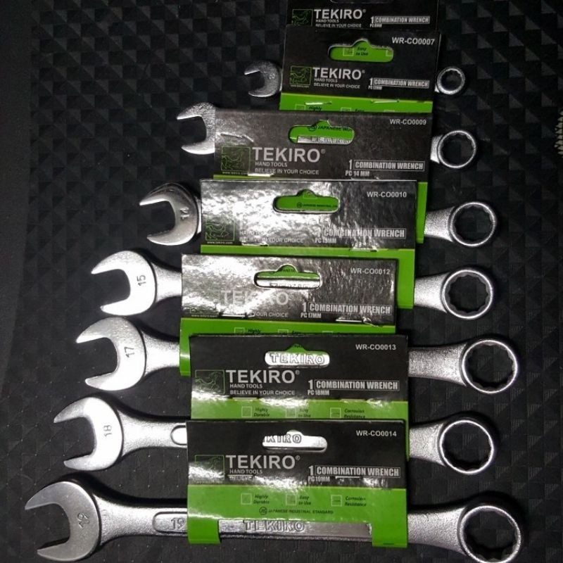 Jual TEKIRO Kunci Ring Pas / Combination Wrench 6 MM - 32 MM Original | Shopee Indonesia