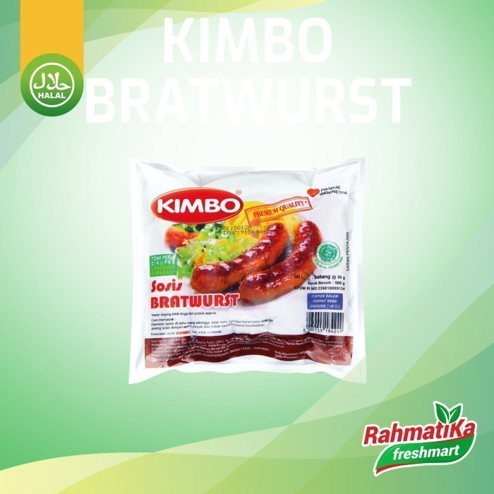 Jual Kimbo Sosis Bratwurst Isi 6 / 500 gr (Frozen Food) | Shopee Indonesia