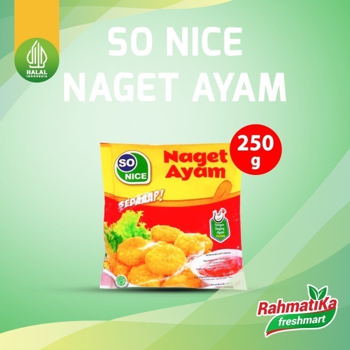 Jual SO NICE Naget Ayam / Chicken Nugget 250 gr | Shopee Indonesia