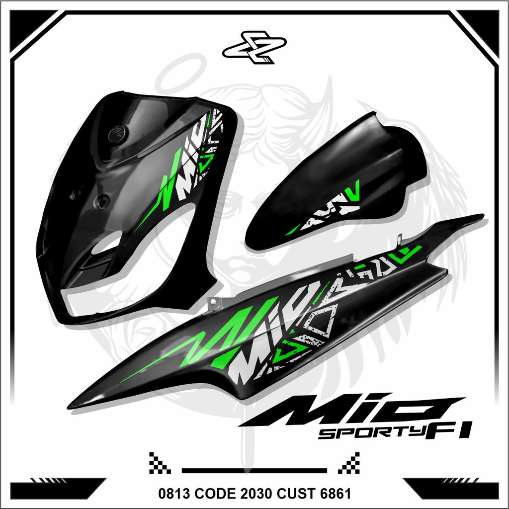 Jual Sticker Striping Les Lis Bodi Yamaha Mio Sporty Tahun 2006 1RACING ...