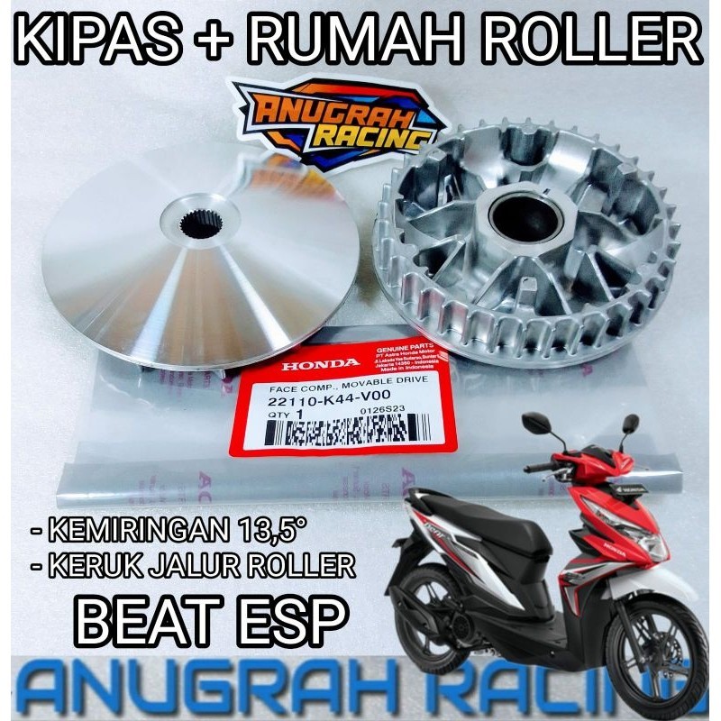 Jual KIPAS + RUMAH ROLLER CUSTOM 13,5° KODE K44 PNP BEAT ESP BEAT FI SCOOPY INJEKSI VARIO 110 FI ...