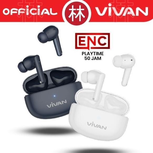 Jual Vivan Liberty T220 Plus Earphone Wireless Tws Bluetooth 5.3 Enc 4 ...