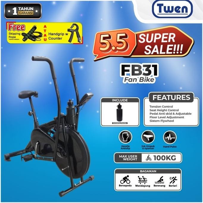 Jual Sepeda Statis Orbitrack Fan Bike TWEN FB3 - Platinum Bike Termurah ...