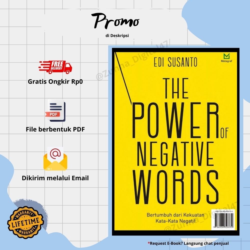 Jual 866. The Power of Negative Words Bertumbuh dari Kekuatan Kata-Kata ...