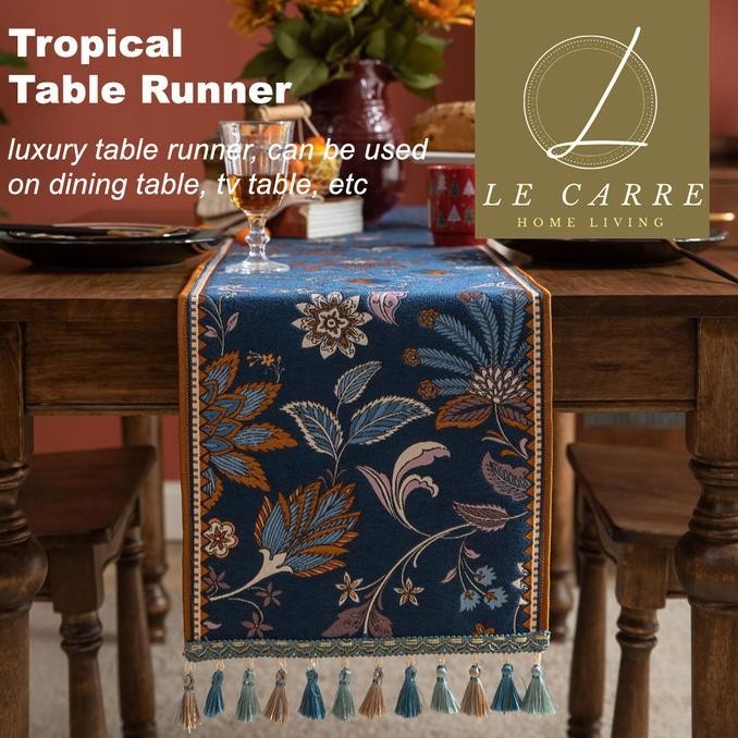 Jual Table Runner Tropical / Taplak Meja Makan Tamu Mewah Premium ...