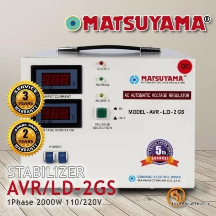 Jual NEW Stabilizer Stavol AVR MATSUYAMA Stavolt 2000 Watt 2kva AVR/L ...