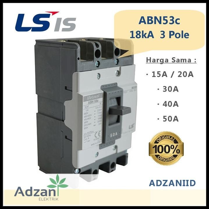 Jual GRATIS ONGKIR MCCB 3P 15A 18KA ABN53C LS METASOL LSIS | Shopee Indonesia