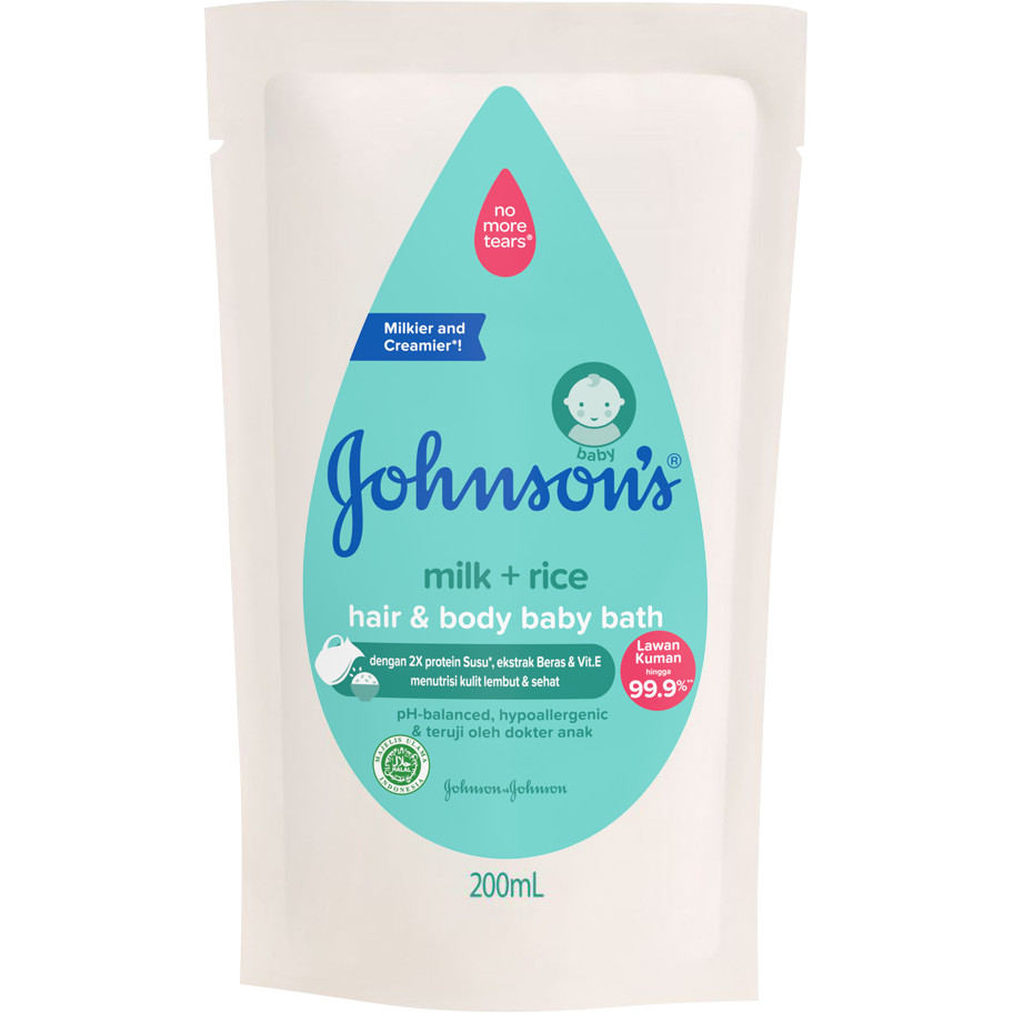 Jual JOHNSON'S Milk + Rice Hair & Body Baby Bath - Sabun Bayi 2in1 ...