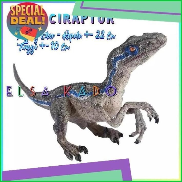 Jual DINOSAURUS JURASSIC DINO WORLD DINOSAUR RAPTOR VELOCIRAPTOR BLUE ...