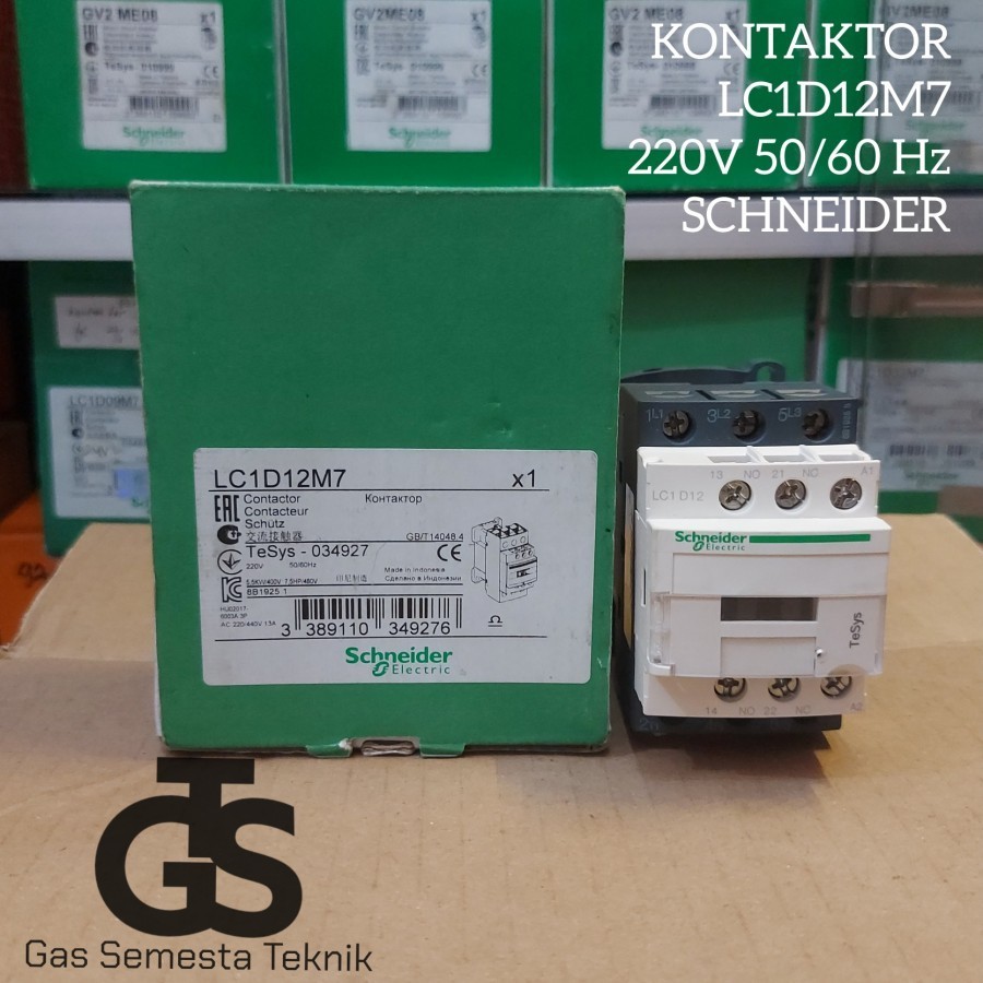 Jual CONTACTOR | KONTAKTOR LC1D12M7 220V 50/60Hz SCHNEIDER | Shopee Indonesia