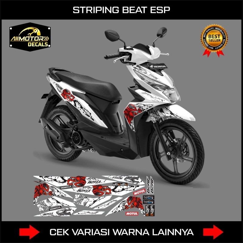 Jual Striping Honda Beat Esp ,Beat Esp Street Motif Venom / Stiker ...