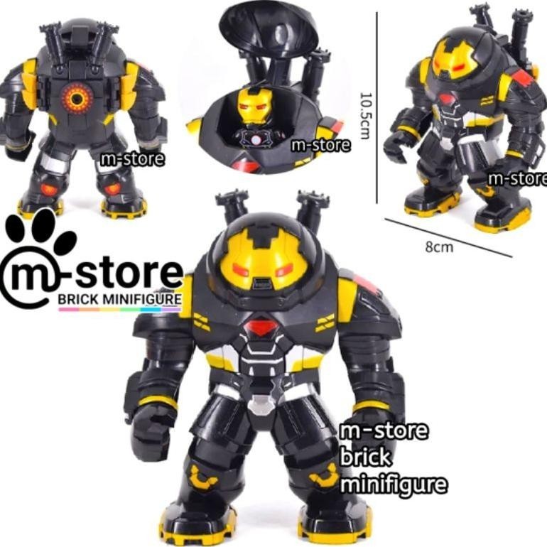 Jual GHJ brick black and gold hulkbuster hulk buster big toy figure ...