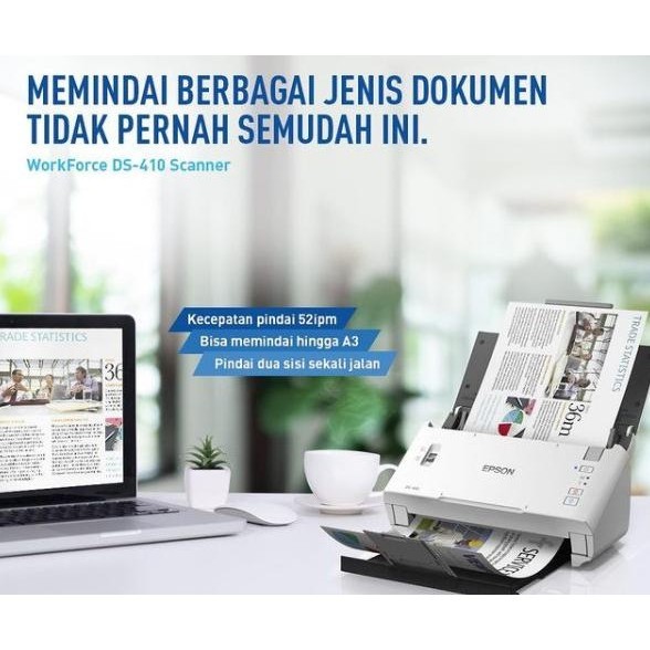 Jual Scanner Epson Ds-410 Epson Ds410 Scan Up To A3 Stitch Garansi ...