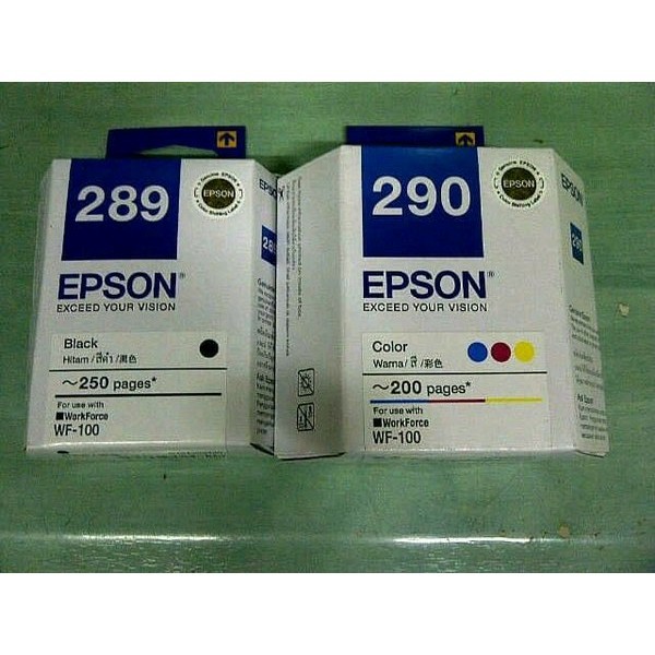 Jual TINTA EPSON 289 DAN 290 UNTUK PRINTER EPSON WF100 WF 100 | Shopee ...