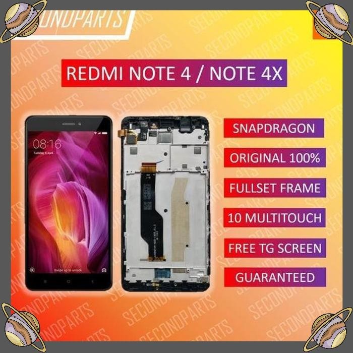Jual [frh] copotan jamin original - lcd ts fullset frame xiaomi redmi note 4 note 4x original ...