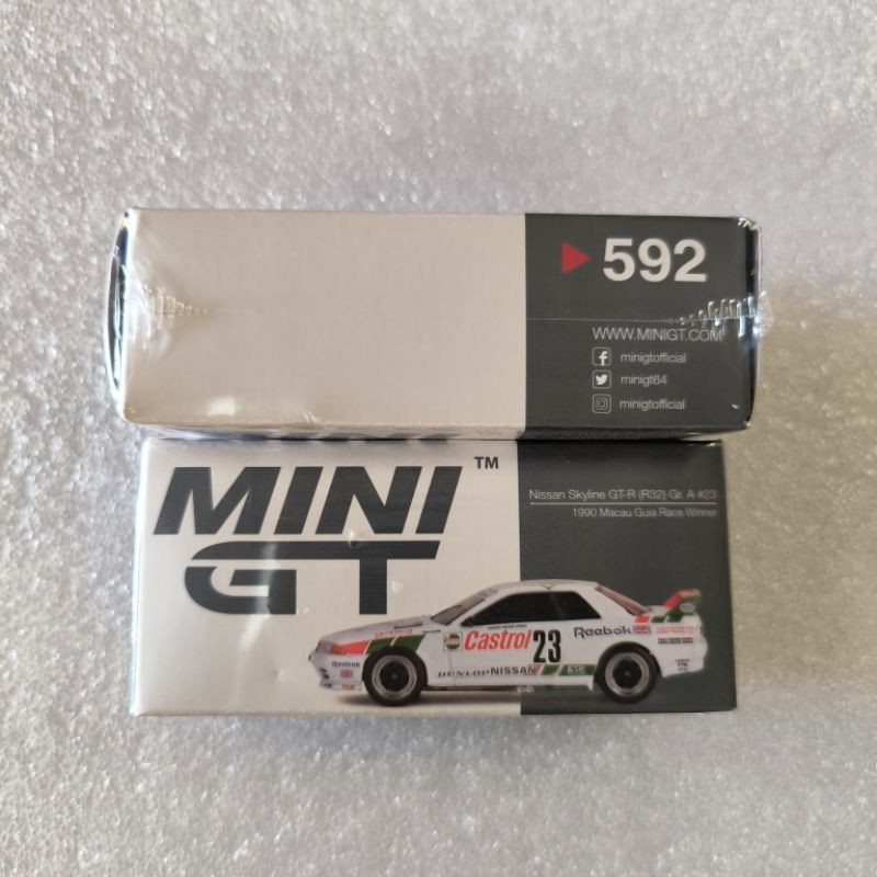 Jual MINI GT 592 NISSAN SKYLINE GTR R32 GR. A #23 - CASTROL - 1990 ...