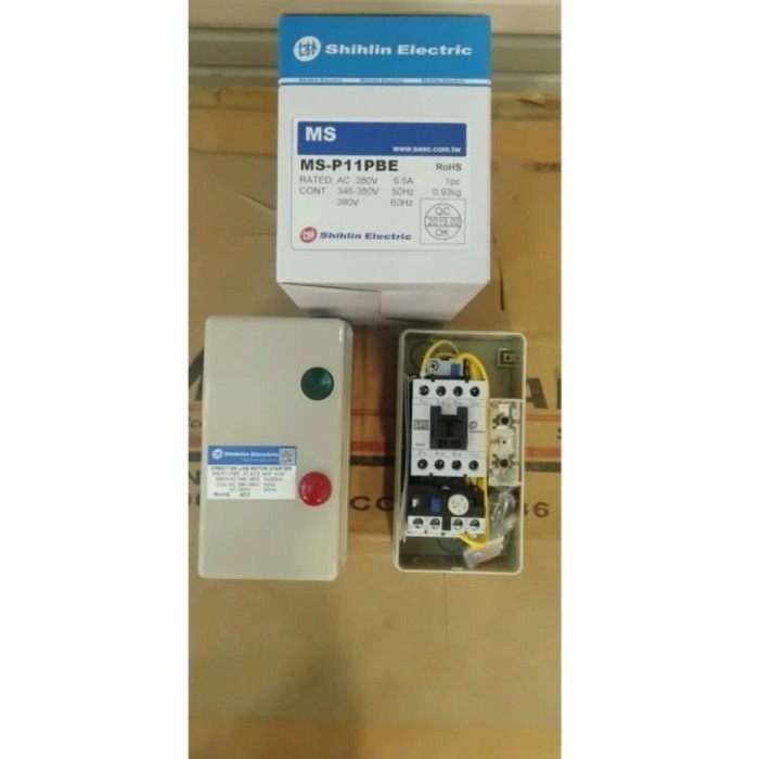 Jual Kontaktor 5hp/3,7kw 15A 220v 3phase shihlin MS-15PBE 220V Ori | Shopee Indonesia