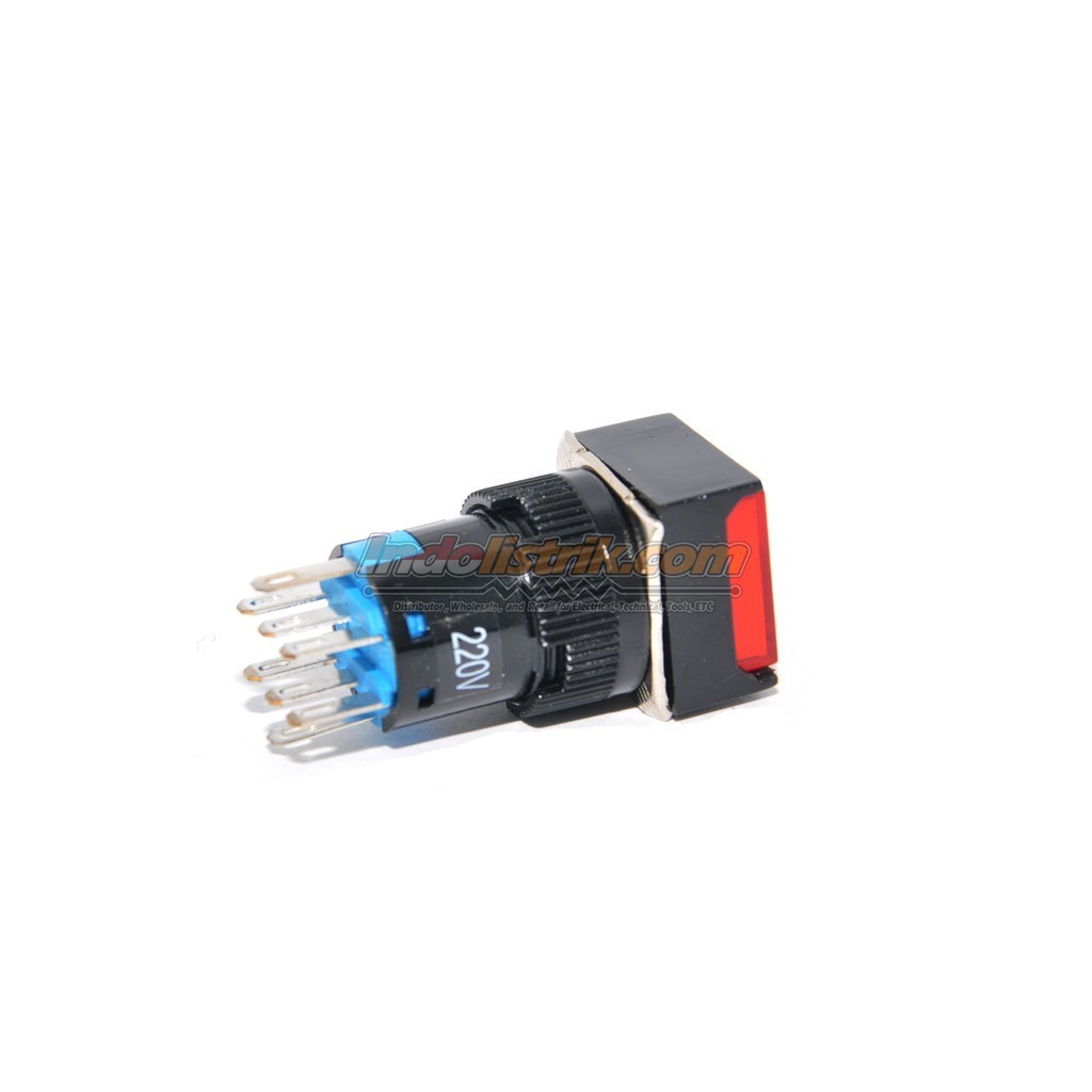Jual Push Button LED 16mm Spring 24 VDC Kotak LA16F-22D TAB Murah ...