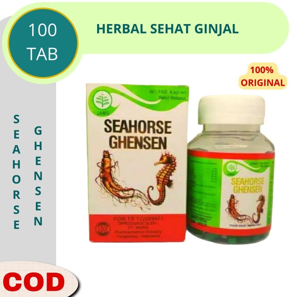 Jual Obat Ginjal Herbal Cina Seahorse Ghensen 100 Tablet | Shopee Indonesia