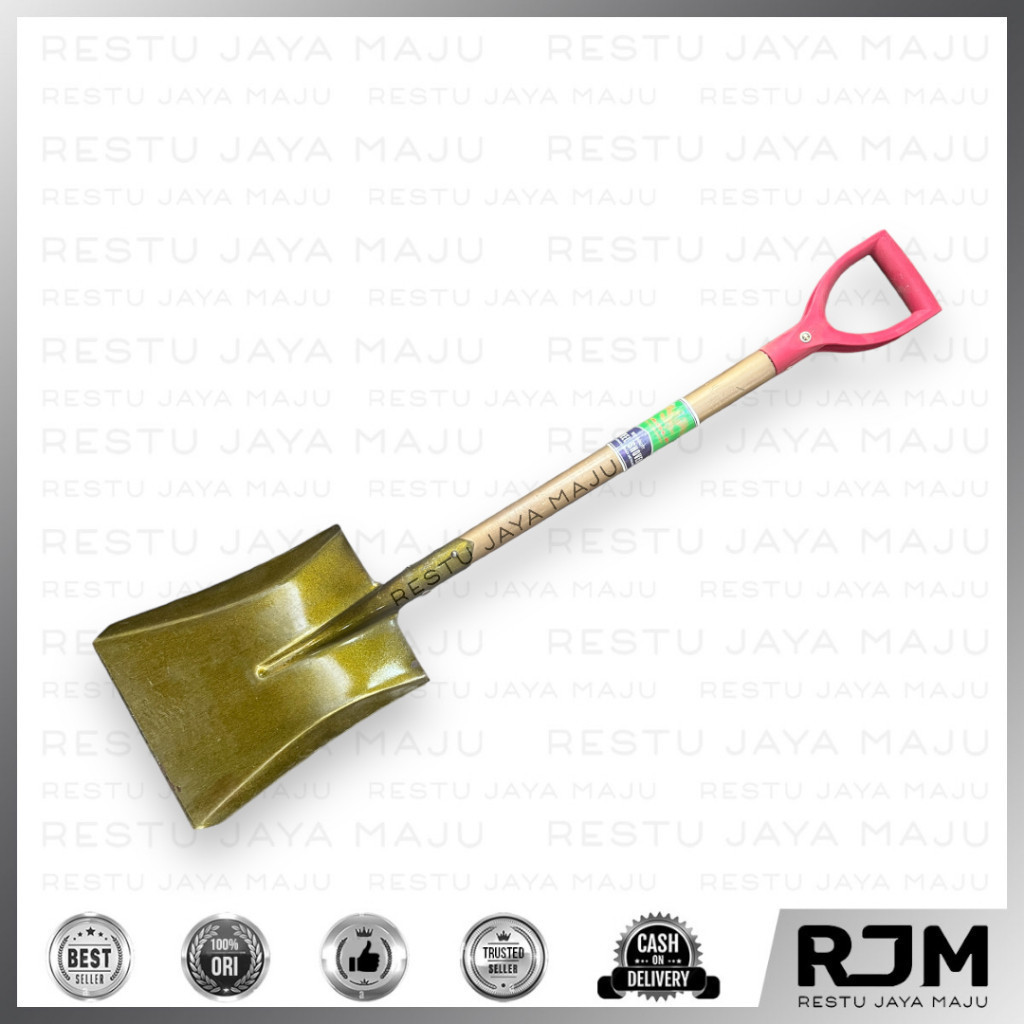 Jual [12 pcs] MATA EAGLE Sekop Pasir Papak Gagang Kayu PVC Mata Skop ...