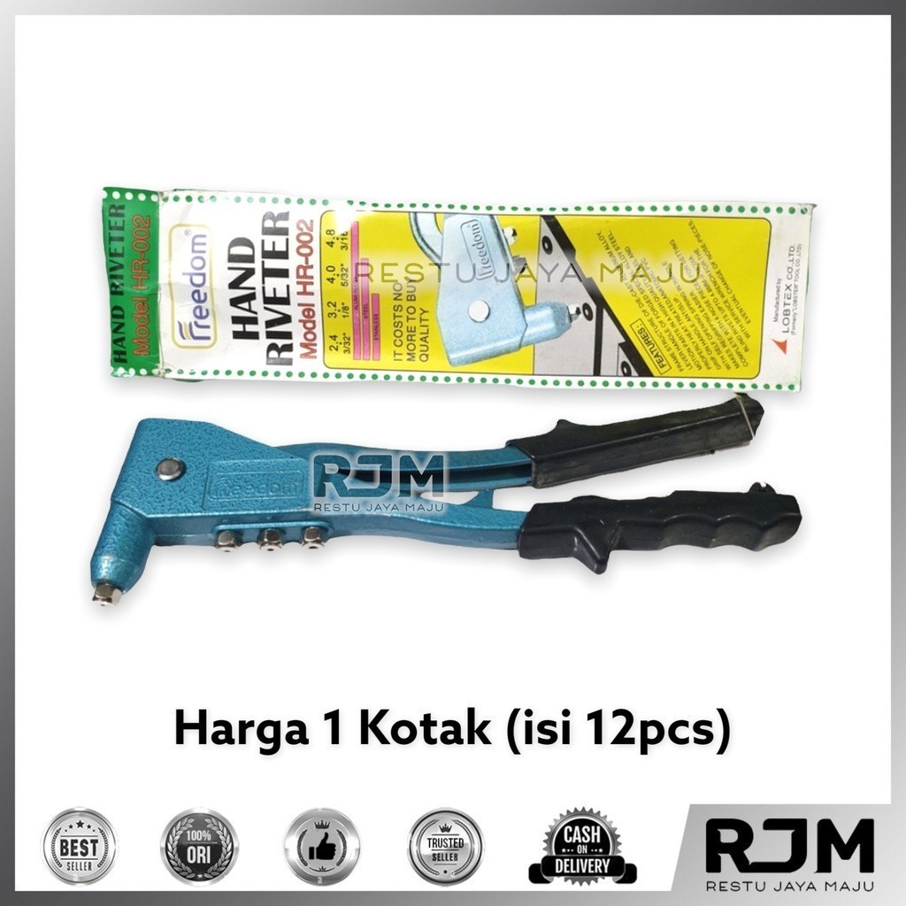 Jual [12 pcs] FREEDOM Tang Rivet HR-002 - Hand Riveter Ripet Tembakan ...