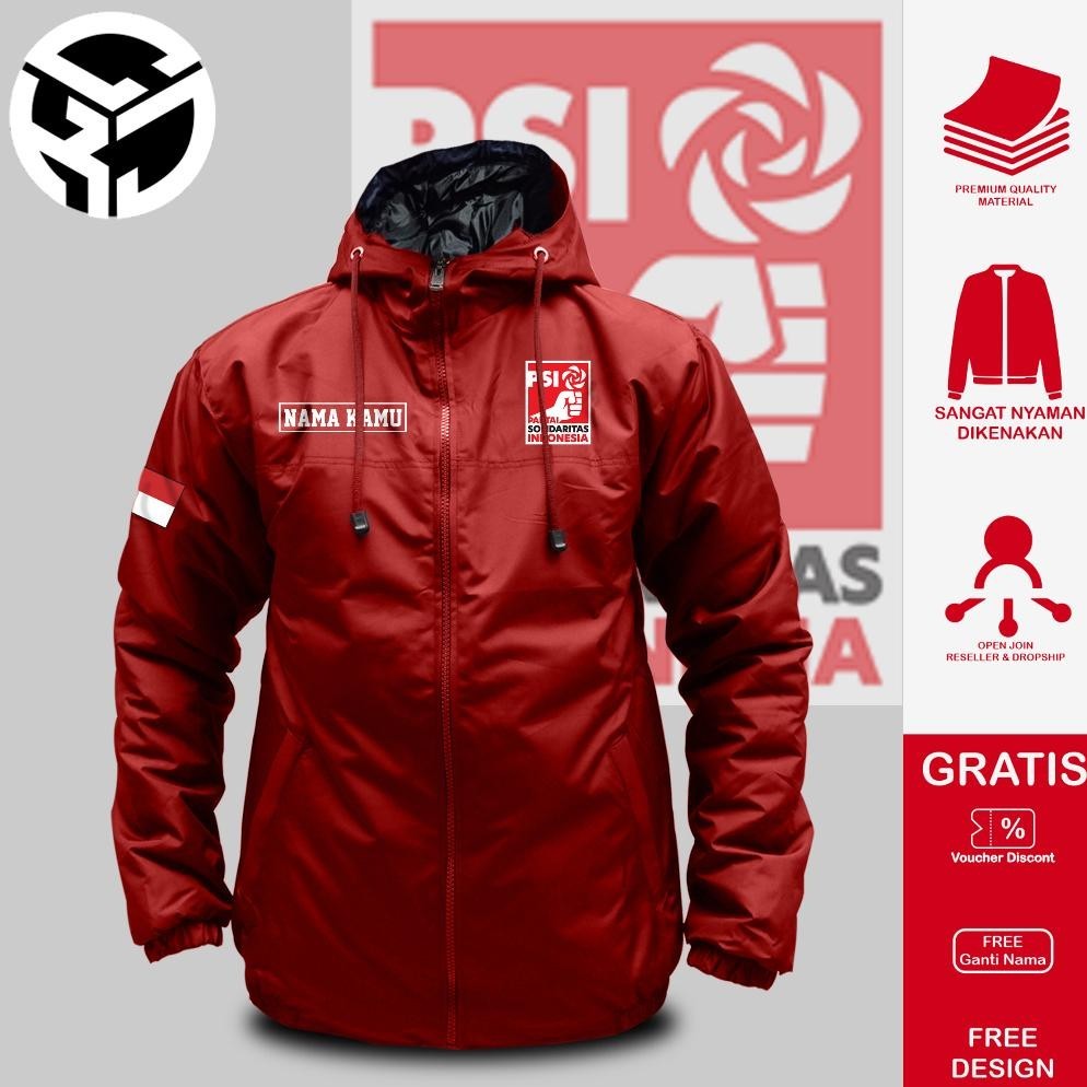 Jual Jaket Psi Jaket Partai Psi Warna Merah Dan Hitam Costum Anti ...