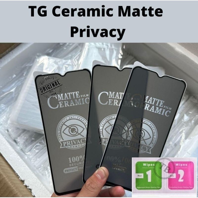 Jual Tempered Glass Ceramic MATTE Privacy Anti SPY All Type WAJIB CANTUM TYPE DI CATATAN/INBOX ...
