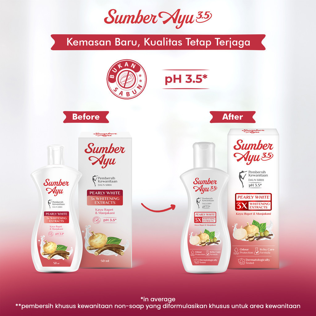 Jual Sumber Ayu Feminine Hygiene Wash Pearly White - 50ml | Shopee Indonesia